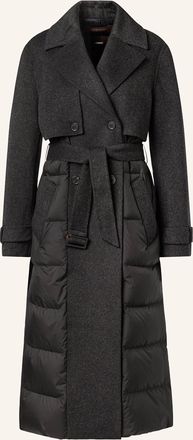 Windsor Windsor. Daunenmantel Im Materialmix grau