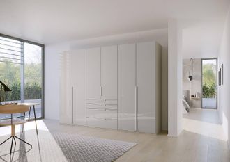 Rauch Orange home24 Drehtürenschrank Purisma Glastüren Typ B 301cm Grau/Seidengrau