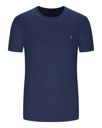 Ralph Lauren Jersey T-Shirt mit Poloreiter-Stickerei, Custom Slim Fit in