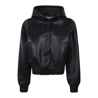 Frankie Shop Jackson Faux Leather Bonded Bomber - - Jackets - Damen - Schwarzk - XS