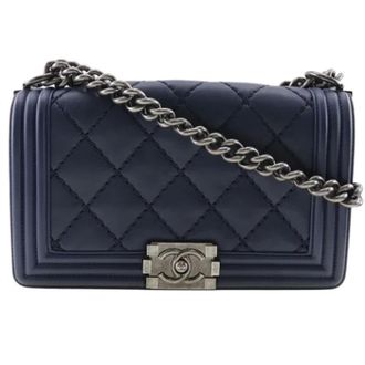 Chanel Pre-owned Cuir sacs-ports-paule - Femme - Pre-owned - Bleu - Taille: ONE Size