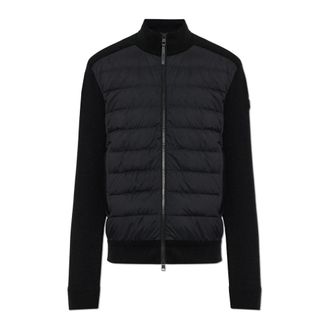 Moncler Gesteppter Cardigan - - Knitwear - Herren - Schwarzk - L
