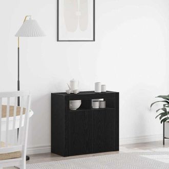 vidaXL Buffet Noir 80 x 35 x 75 cm Bois ding&eacute;nierie vidaXL