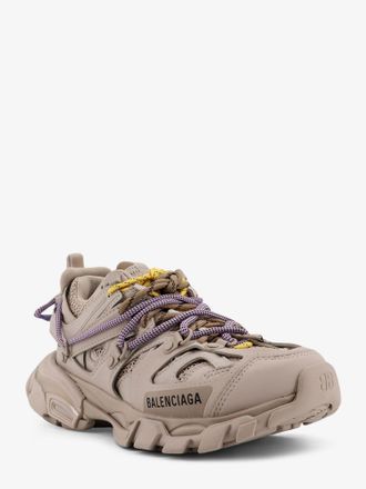 Balenciaga Womens Track Mesh Sneakers With Colored Laces Beige Mesh-Rubber Trainers Mesh/rubber