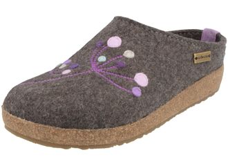 Haflinger Damen Hausschuh Stickerei Pantoffel Filz Grizzly Amaya 751009, Gr&ouml;&szlig;e:40 EU, Farbe:Mehrfarbig