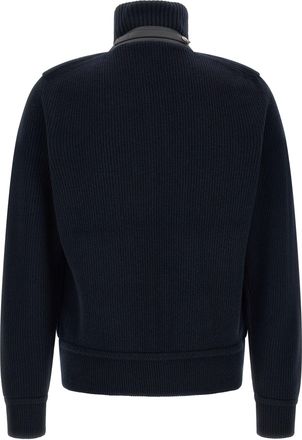 Tom Ford Mens Blue Virgin Wool Full-Length Jacket Clothing