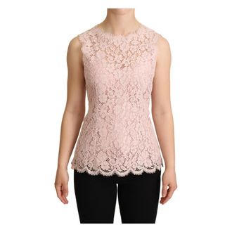 Dolce & Gabbana &Auml;rmelloses Top - - Tops - Damen - Rosa - XS