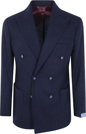 Barba Bactive Zweireihiger Blazer - - Jackets - Herren - Blau - M