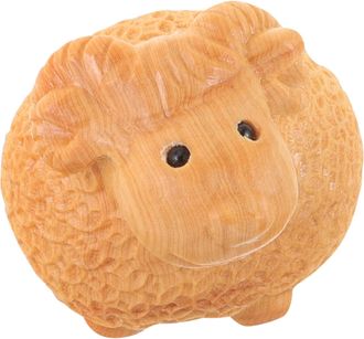 Valiclud Schaf Holzfigur Handgeschnitzt Stabile Holzskulptur Kleine Tierdekoration F&uuml;r Schreibtisch Wohnraum Geeignet