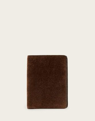 AllSaints Bartletts portefeuille en cuir marron d&eacute;lav&eacute;