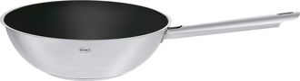 Rösle ELEGANCE Wokpfanne, Hochwertiger Edelstahlwok mit robuster Keramikversieglung ProCera, 28 cm, Edelstahl 18/10, induktionsgeeignet, Silberfarben