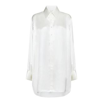 Maison Margiela Seiden-Off-White-Hemd mit Manschettenkn&ouml;pfen - - Blouses & Shirts - Damen - Wei&szlig; - XS