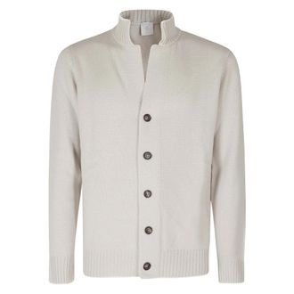 Eleventy Mag0N037 Woll-Cardigan mit hohem Kragen - - Knitwear - Herren - Beige - M