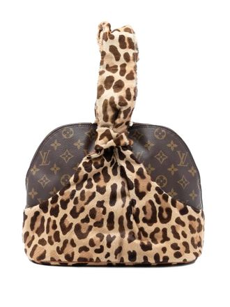 Louis Vuitton sac &agrave; main Azzedine Alaia Monogram Leopard Alma (1996) - Marron