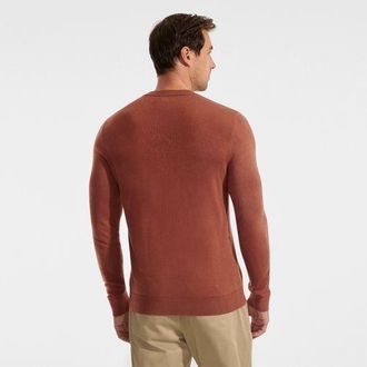 Lands End CashTouch Feinstrick-Pullover, Herren, Gr&ouml;&szlig;e:52-54 regular, Braun, Polyester, by Lands End