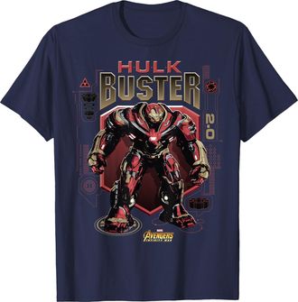 MARVEL Infinity War Hulk Buster T-Shirt mit schematischer Grafik T-Shirt
