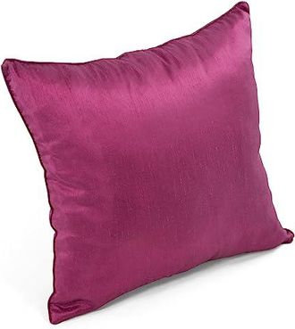 HOME MAISON Kissen mit abnehmbarem Bezug Seidenoptik, Polyester, Violett, 45 x 45 cm
