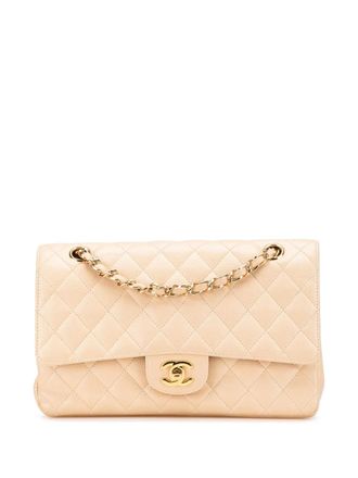 Chanel sac porté épaule Double Flap médium (2009-2010) - Marron