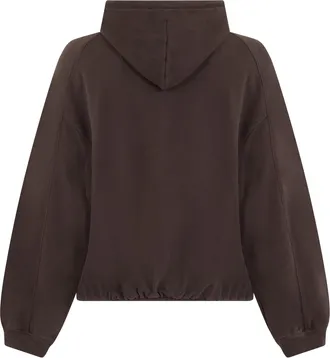 Jacquemus Zip-Up Cotton Hoodie - Brown