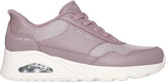 Skechers Uno Banksia Baskets &agrave; Enfiler pour Femme, Mauve duraleather/Maille, Pointure 40