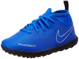 Nike Jr. Phantom Vision Club Dynamic Fit Turf, Unisex-Kinder Fußballschuhe, Blau (Racer Blue/Black-Metallic Silv 400), 37.5 EU (4.5 UK)