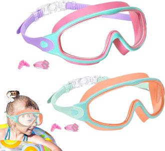 Generic Schwimmbrille - breite Sicht, UV-Schutz f&uuml;r Junior, Anti-Beschlag, wasserdicht, f&uuml;r, Pool, Tauchen, Apnoe, M&auml;dchen