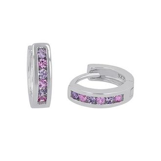 Prinzessin Lillifee créoles en argent 925 Sterling, pour enfants, avec zirconium synthétique, 1,2 cm, argent, Livrées dans une boîte cadeau, 2036439
