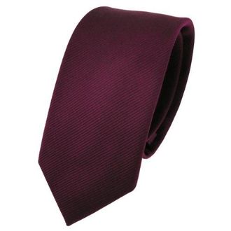 TigerTie étroit Designer cravate bordeaux rouge bordeaux unicolor Rips - Tie