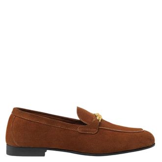 Versace Medusa Suede Slippers - - Shoes - Damen - Braun - 36 EU