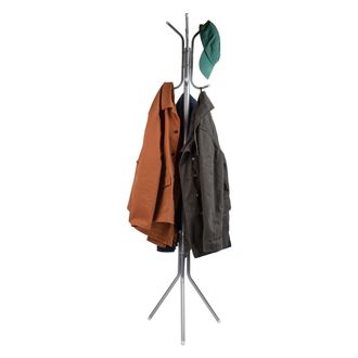 Mind Reader Coat Rack, Hall Tree, Freestanding, Coat Tree, Hat and Jacket, Metal, 14.75 L x 16.5 W x 69 H, Set of 2, Silver