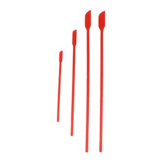 Cabilock Set Mit 4 Silikonspateln Griff Glasspatel Mini-spatel Rot Leicht Zu Reinigendes K&uuml;chenwerkzeug