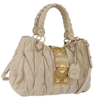 Miu Miu Sac &agrave; main Pre-owned - Femme - Pre-owned - Beige - Taille: ONE Size