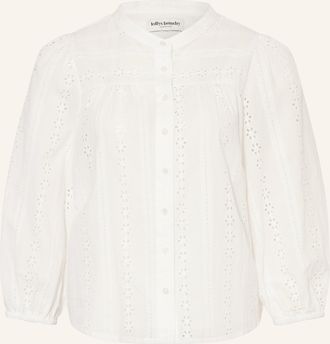 Lollys Laundry Lollys Laundry Bluse Junell Aus Lochspitze Und 3/4-Arm weiss