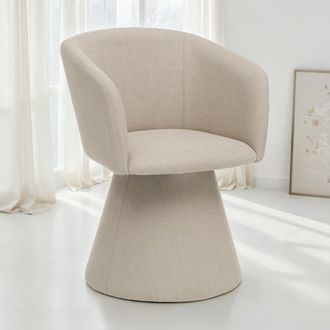 IDIMEX Esszimmerstuhl Alto gepolstert, Beige - Polsterstuhl mit konisch geformtem Standfuß, komfortable Polsterung mit Stoffbezug