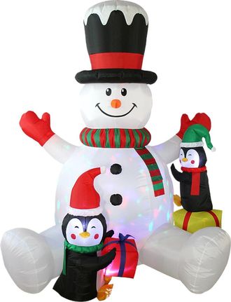 Generic Weihnachten aufblasbarer 7ft wasserdicht Nachtlicht | Kommt mit 2 Pinguinen, Weihnachtsdekoration für Familie, Freunde, drinnen und draußen, Party, Ur