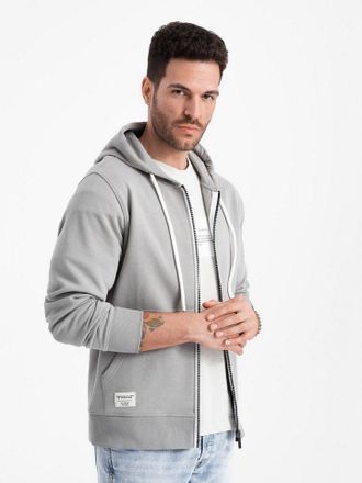Ombre Kapuzenpullover BASIC Herren Sweatshirt mit Reißverschluss und Kapuze