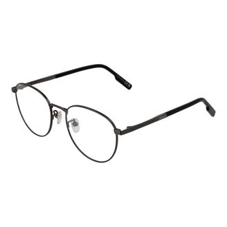 Ermenegildo Zegna Homme, Accessoires, Noir, Taille: ONE Size Montures Optiques Rondes Gunmetal