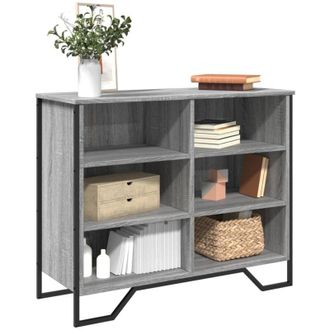 vidaXL Buffet sonoma gris 91x35,5x74,5 cm bois ding&eacute;nierie - Vidaxl