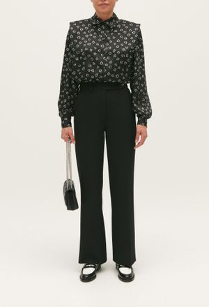 Claudie Pierlot Fließendes Hemd mit Herzchen-Print