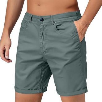 Generic Short dext&eacute;rieur pour homme avec poches en coton l&eacute;ger - Short dathl&eacute;tisme pour la course &agrave; pied, la gym, les jambes larges, les sweatshirts - Pantalo