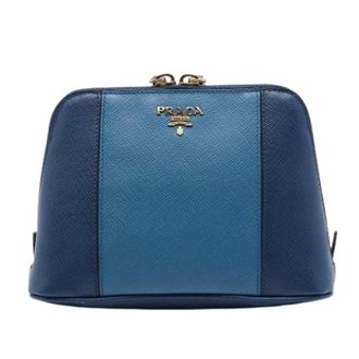 Prada Pre-owned Pochette Saffiano - Femme - Pre-owned - Bleu - Taille: ONE Size
