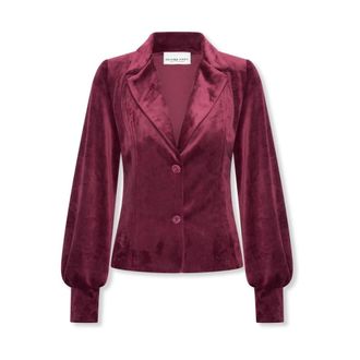 Hart by Helena Hart Blazer Lora Velour 7640 - - Jackets - Damen - Rot - XS