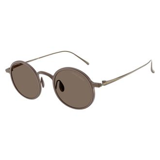 Giorgio Armani Ar6173T Runde Sonnenbrille - - Accessories - Herren - Braun - 46 MM
