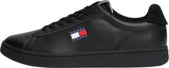 Tommy Jeans Herren Cupsole Sneaker Archive 98 aus Leder, Schwarz (Black), 45
