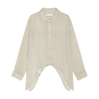 Birgitte Herskind Femme, Blouses et Chemises, Beige, Taille: 36 FR Chemise Ray&eacute;e D&eacute;contract&eacute;e