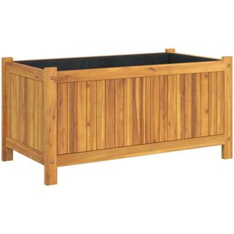 vidaXL vidaXL Jardini&egrave;re avec doublure 80x42x40 cm bois massif dacacia