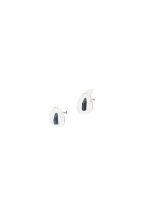 Bottega Veneta Ohrringe - Curved Silver Earrings With Polished Reflective Su - Gr. unisize - in Mehrfarbig - f&uuml;r Damen