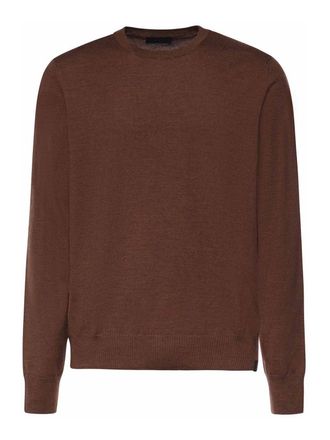 Fay Pull Col Rond - Marron