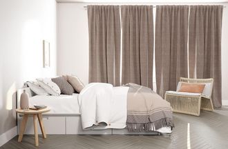 Homing Samtvorhang rosa | Vorhang Wohnzimmer Schlafzimmer| modern 140x245cm | weicher Stoff