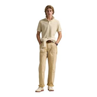 Ralph Lauren Homme, Tops, Beige, Taille: M Polo Custom Slim Fit